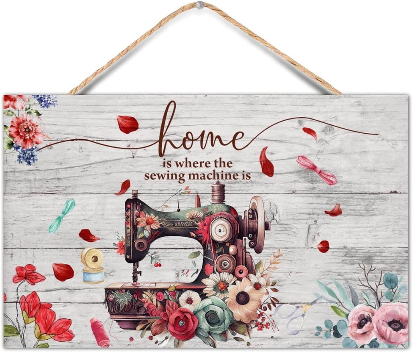 Home is Where Sewing Machine is Print Wall Art Sign Anniversary ...
