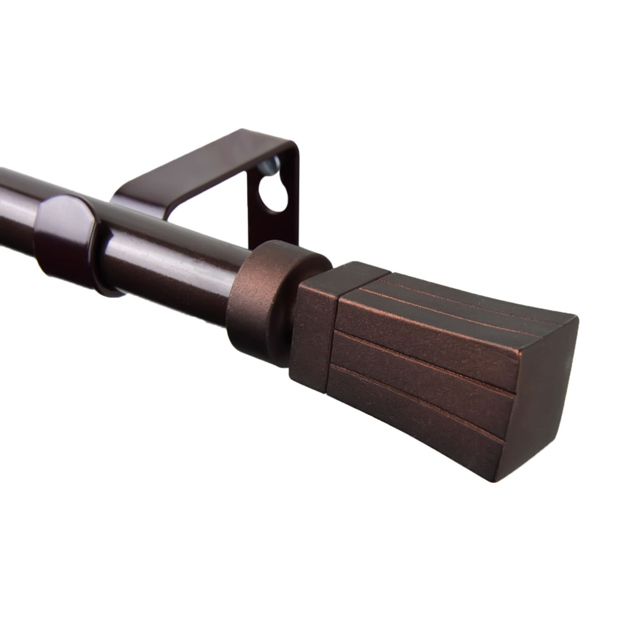 Home Window Decorative Flare Curtain Rod 48-84 inch - Cocoa - Walmart.com