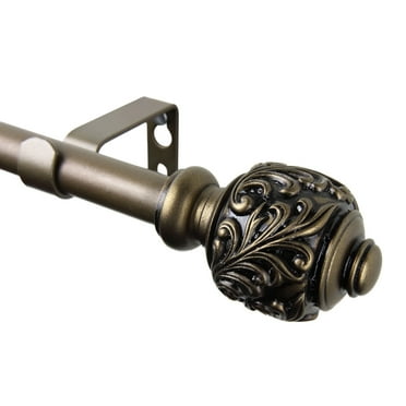 Tulip 1" Curtain Rod 120-170 inch - Satin Nickel - Walmart.com