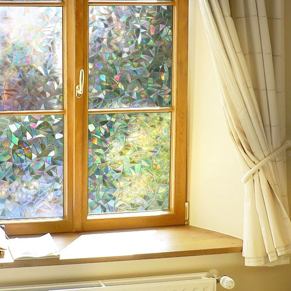 Home Window Film Privacy Static Cling Stained Glass Stickers Frosted ...