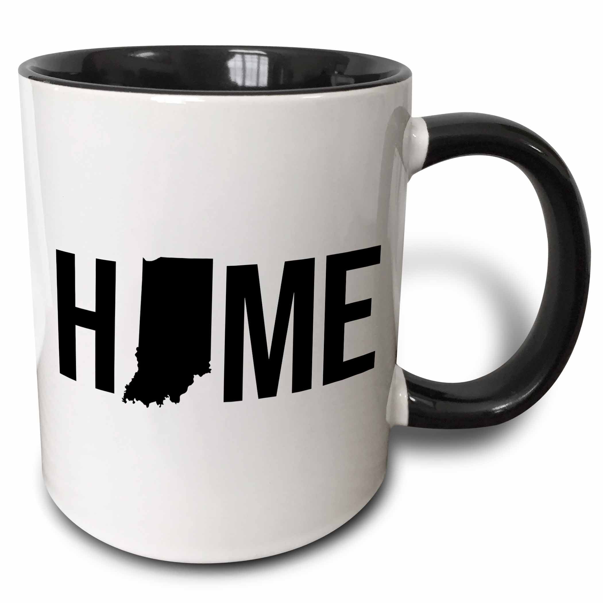 3drose, Home with Indiana State as the O. White Background., 15oz Two ...