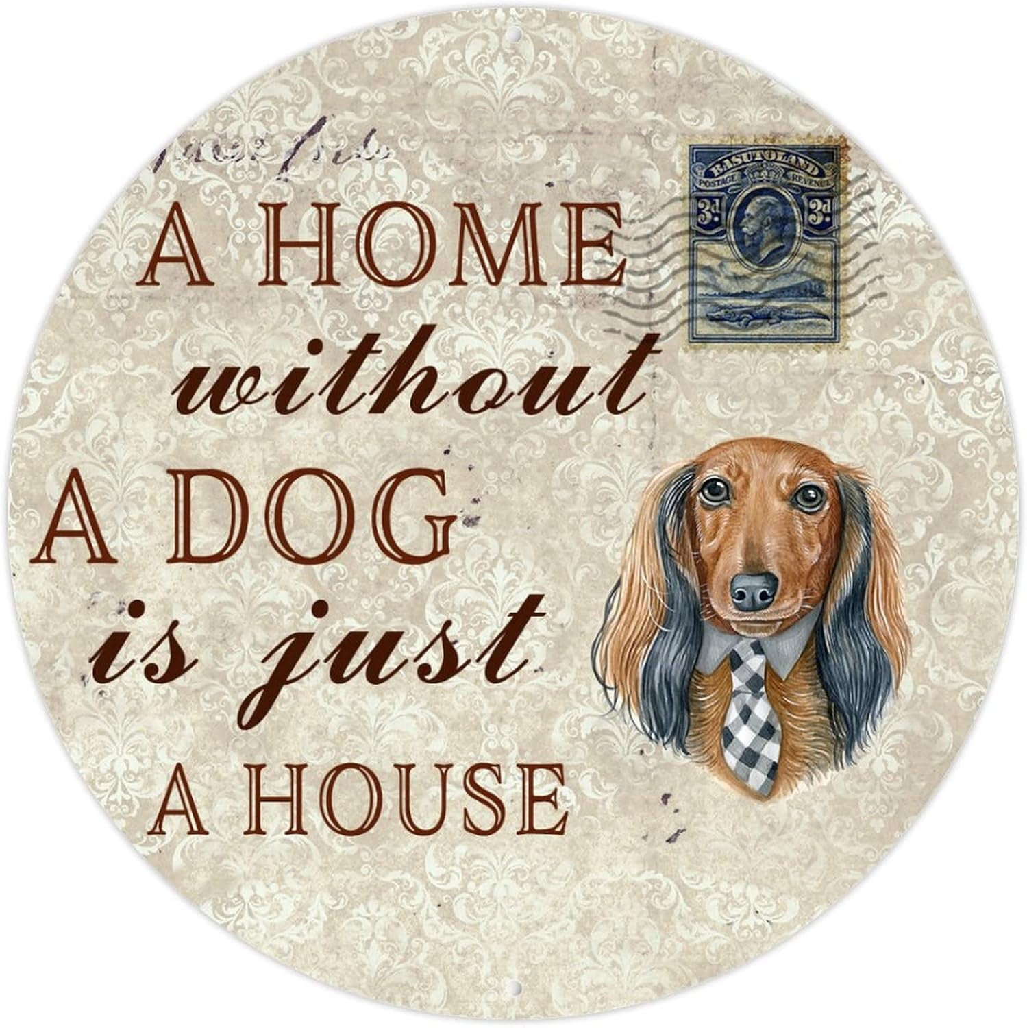 A Home Without A Dog is Just A House Funny Metal Dog Sign Plaque Metal ...