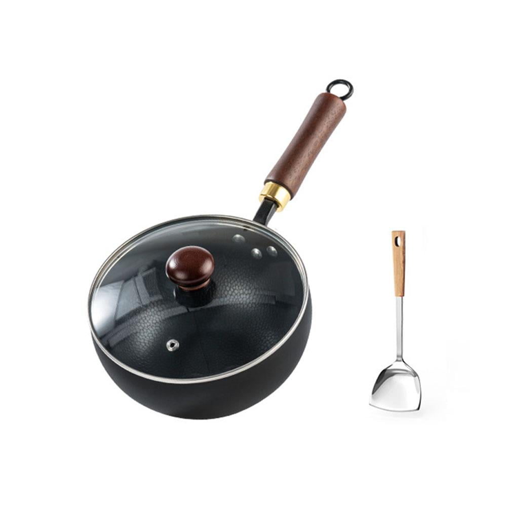 Home Wrought Iron Flat Bottom Pot Handmade Hammer Patterned ...