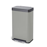 Home Zone Living 18.5 gal Kitchen Garbage Can with Lid Push, Stainless ...