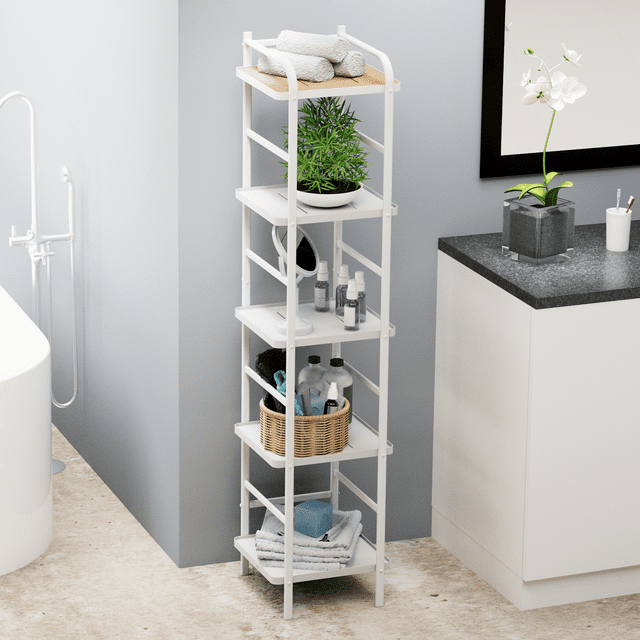 Home Zone Living 5 Tiers Tall and Slim Storage Racks, Multipurpose ...