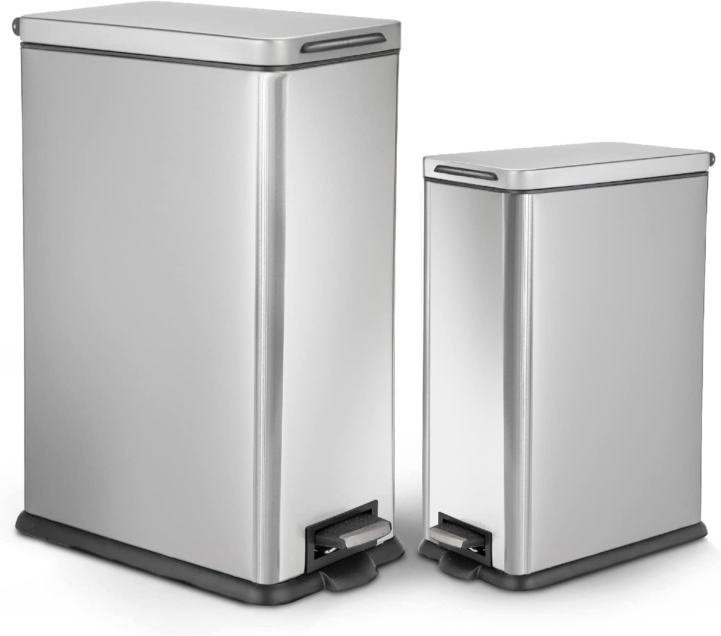 Home Zone Living 8 Gallon and 2.5 Gallon Kitchen Trash Can Combo Value ...
