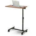 Home Zone Living Overbed Bedside Height Adjustable Rolling Table with ...
