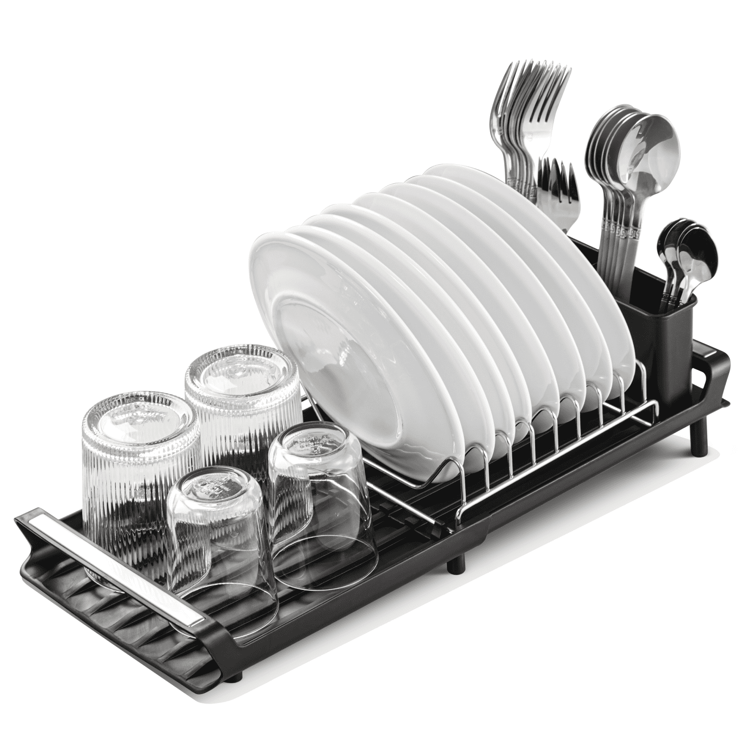 Home Zone Living Small Collapsible Dish Drying Rack for Kitchen Counter ...