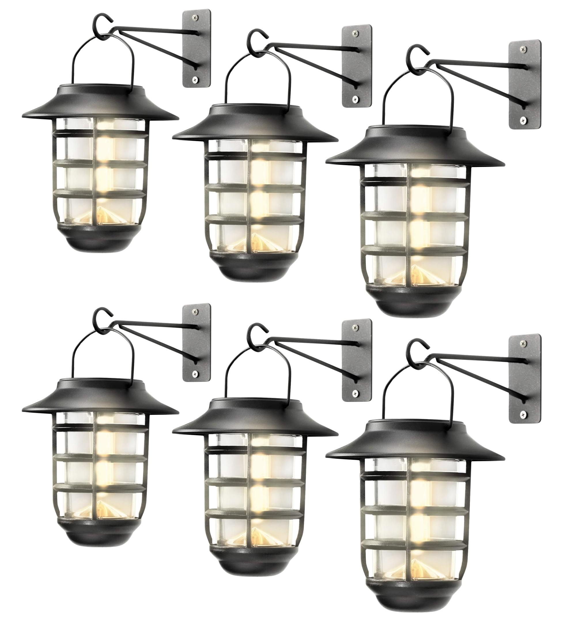 Home Zone Security Solar LED Wall Lantern for Exterior Entryway, Front ...