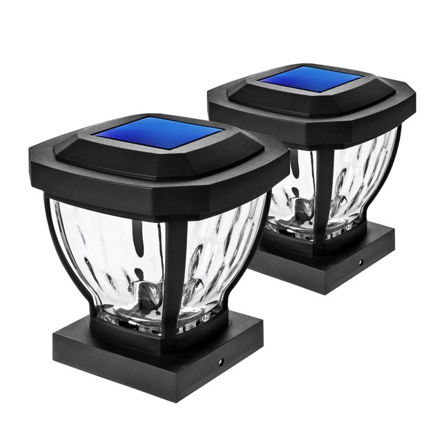 Home Zone Security 4x4 Solar LED Post Cap Lights, Outdoor Deck Lamp, 12 ...
