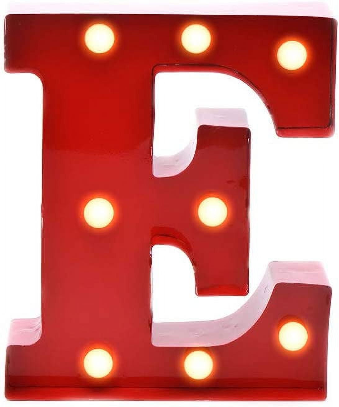 Home by Jackie Inc Decorative Red Vintage Metal Hanging Light up LED ...