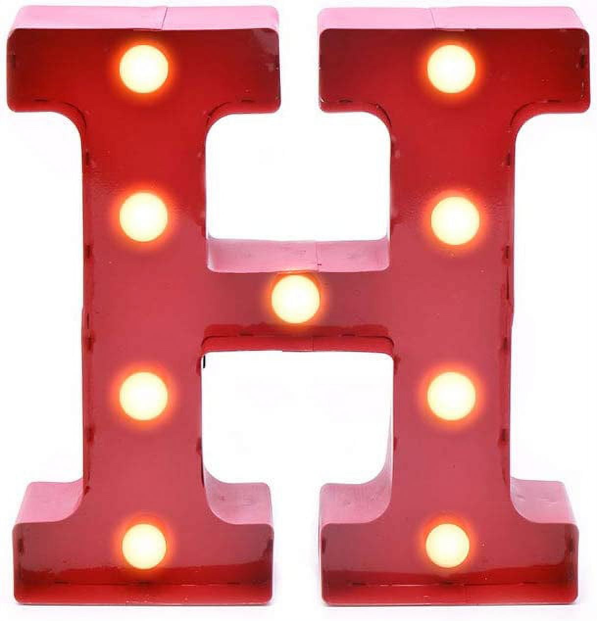 Letter H Red Color