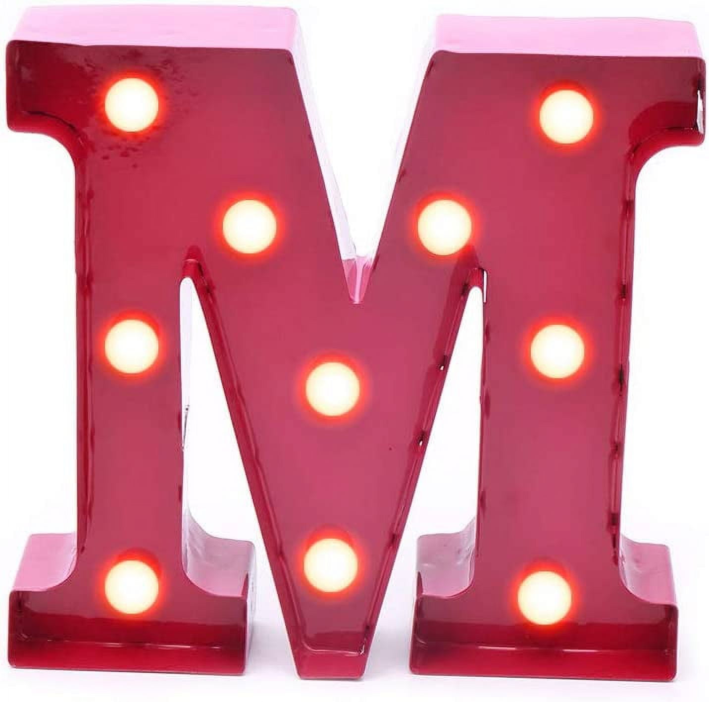 Home by Jackie Inc Decorative Red Vintage Metal Hanging Light up LED ...