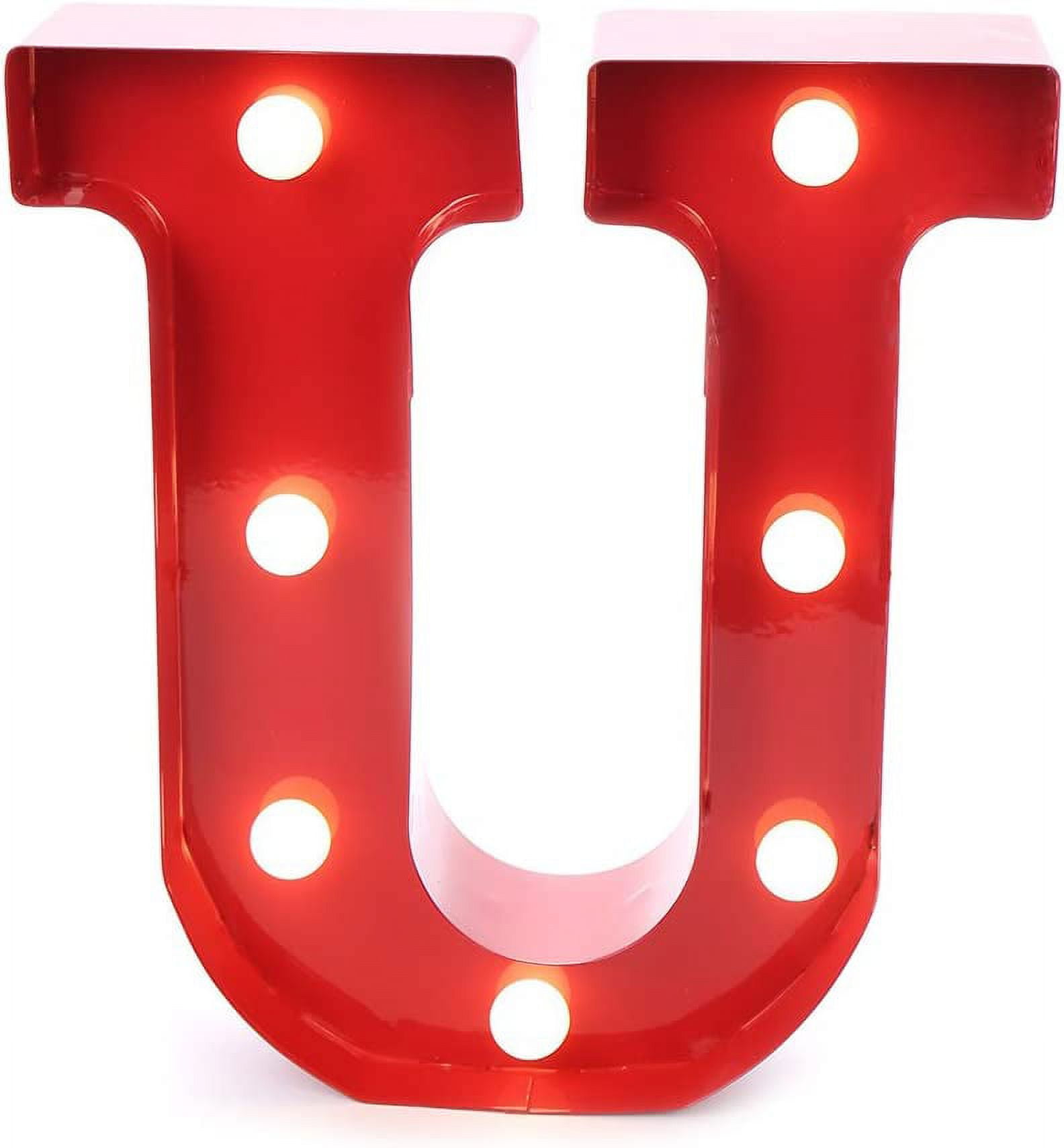 Red Light Up Letters
