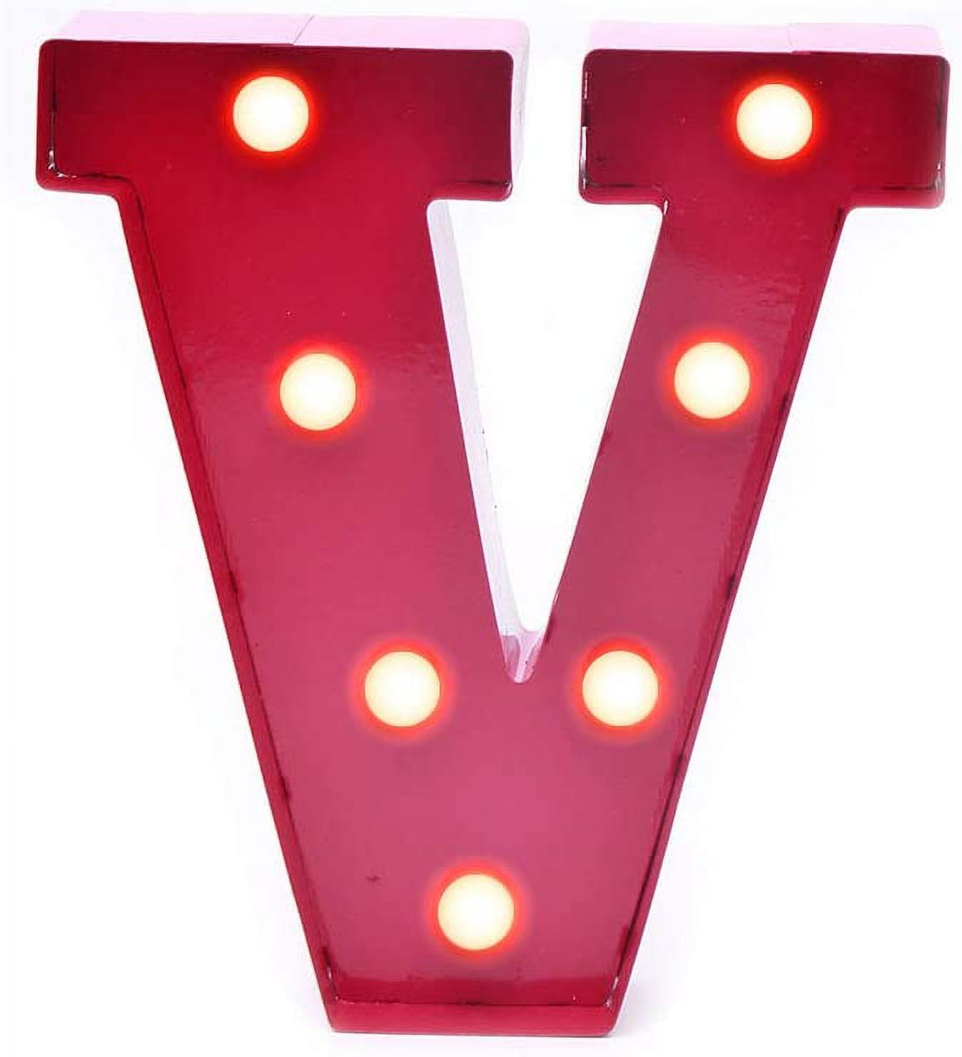 Home by Jackie Inc Decorative Red Vintage Metal Hanging Light up LED ...