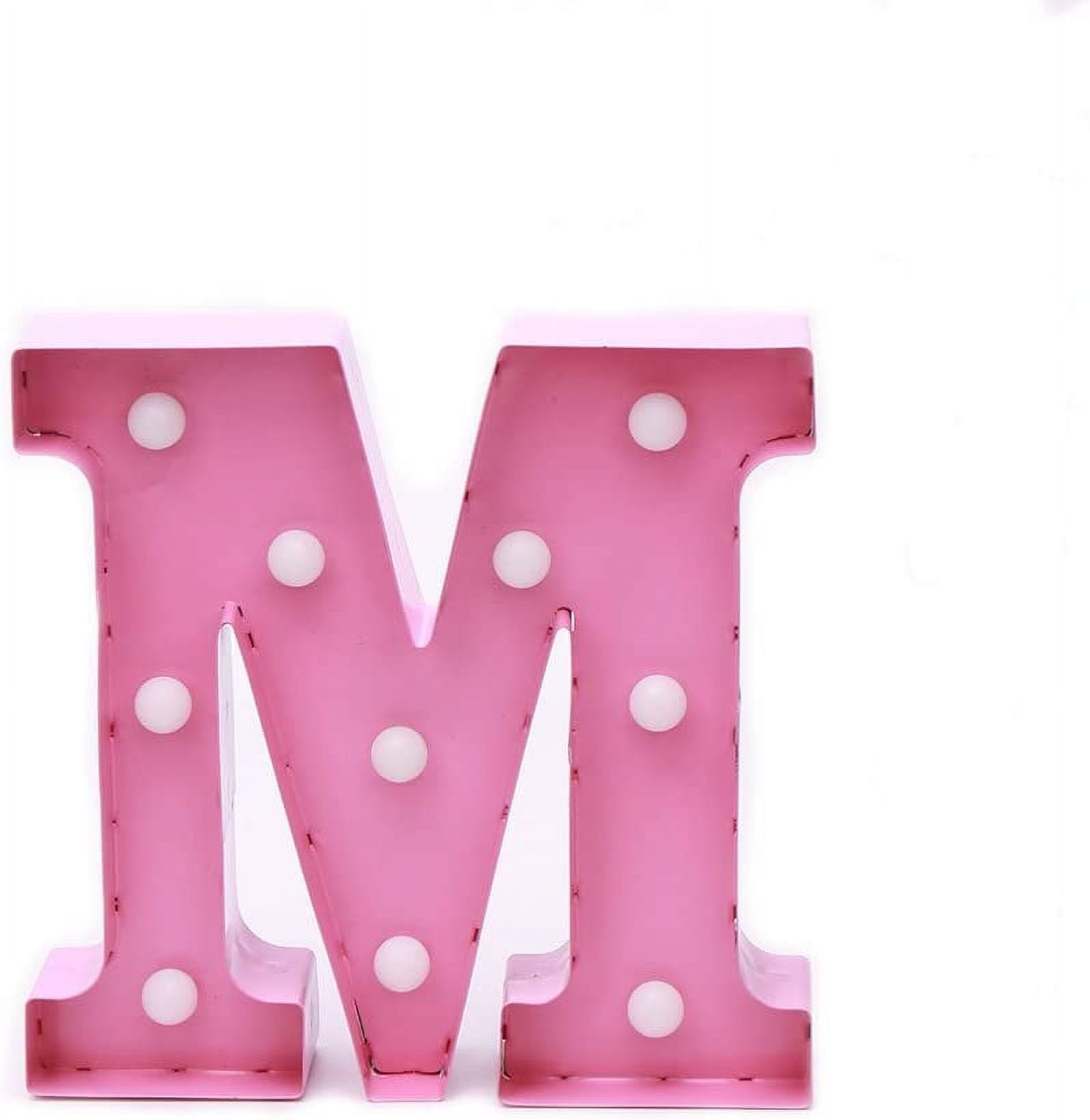 Home by Jackie Inc Pink Vintage Rustic Metal Hanging Light up LED ...