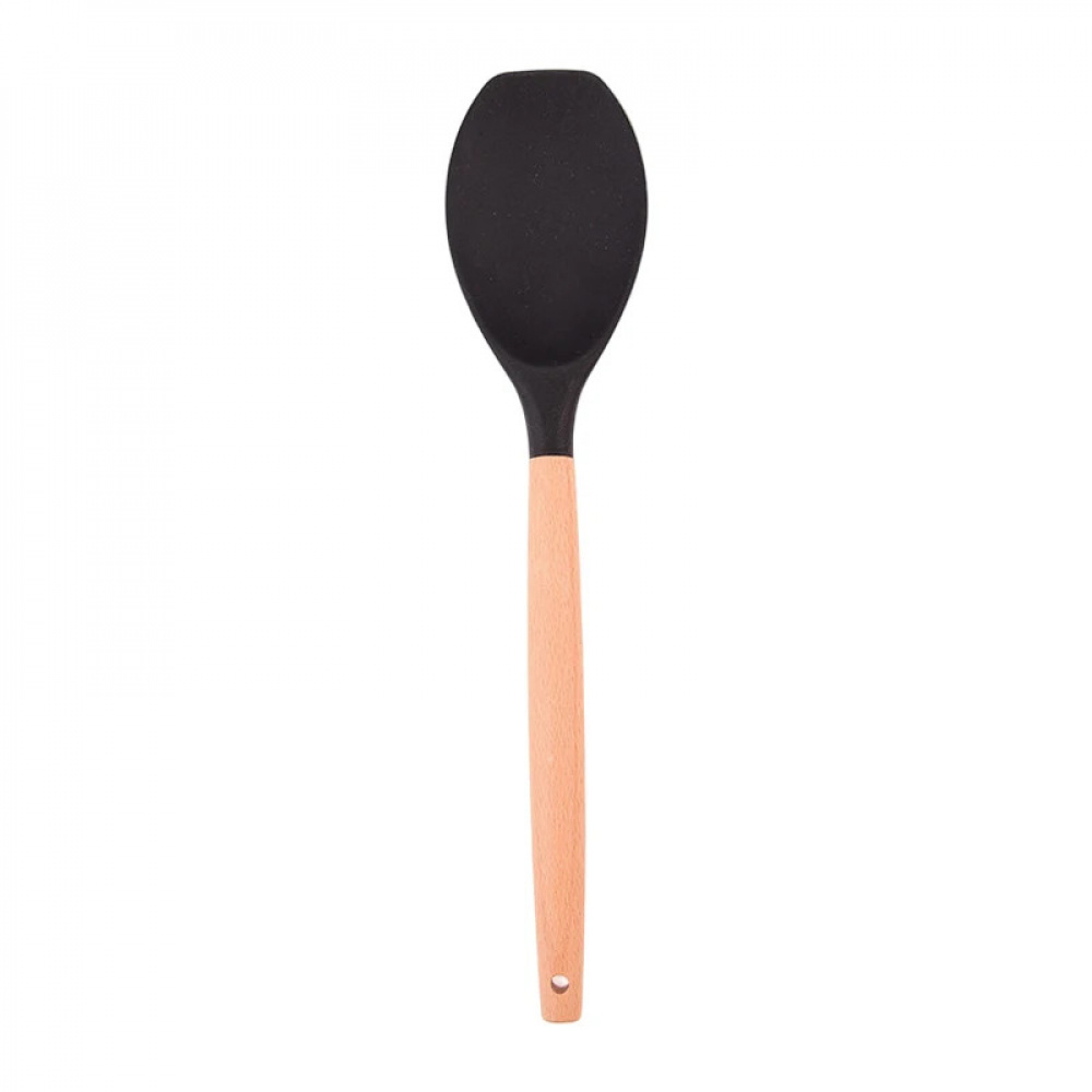 Home cooking utensils silica gel scoop salad agitator scoop beech wood ...