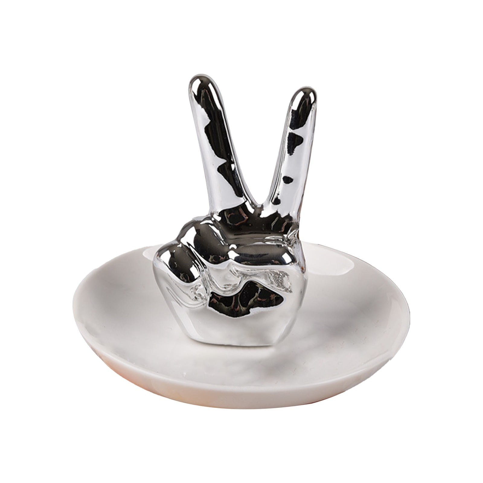 Home decor, Ceramic Gesture Ring Rack Jewelry Plate Hand Display Rack ...
