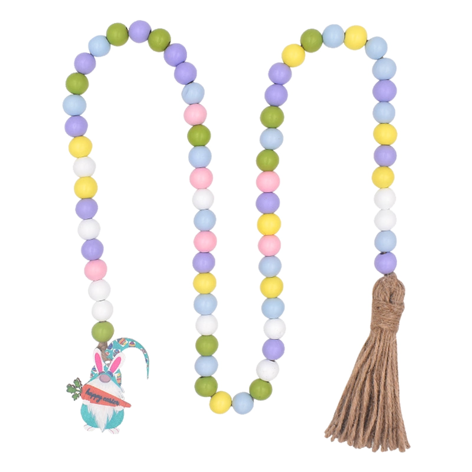 Home decor, Easter Wood Beads Set Colorful Loose Beads DIY Accessories ...