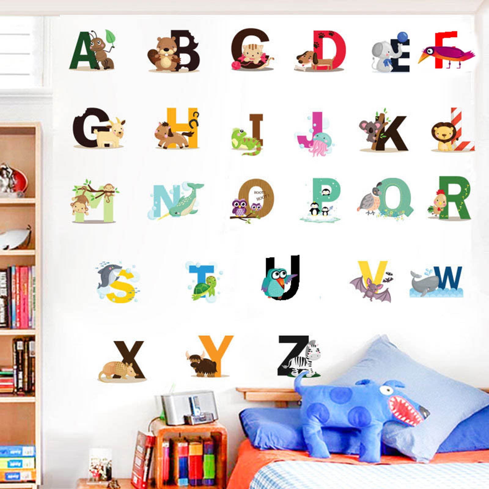 Home Decor Gnobogi 26 English Alphabet Stickers English Words Wall ...