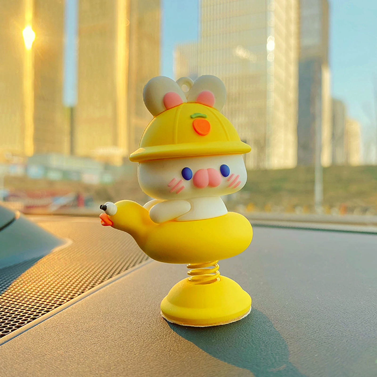 Home Decor Gnobogi Car Rocking Doll Cute Trend Car Accessories Spring ...