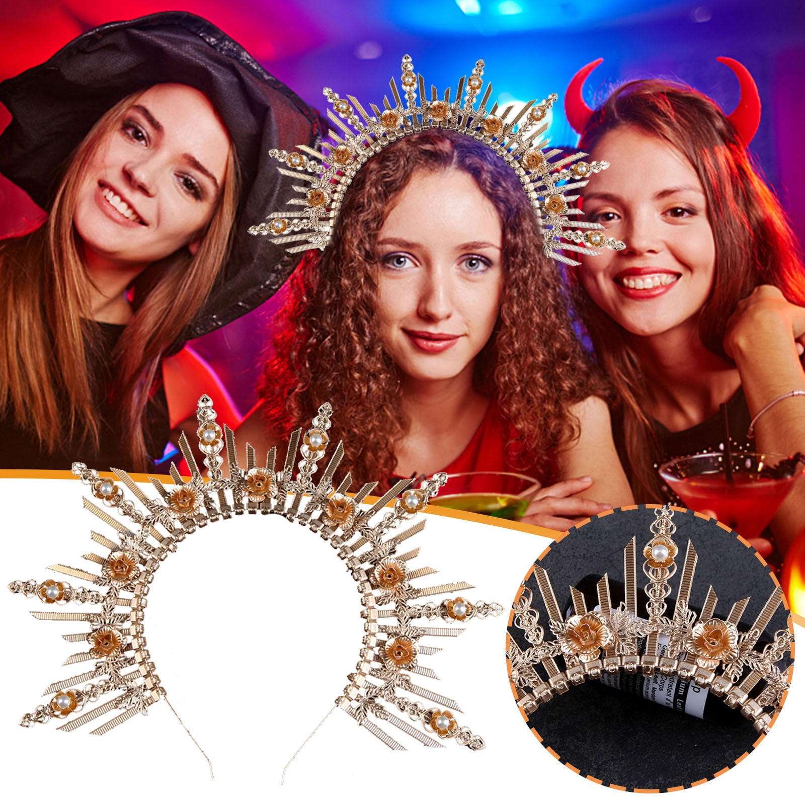 Home Decor Gnobogi Gold Crown Headpiece - Headband Crowns For Women ...