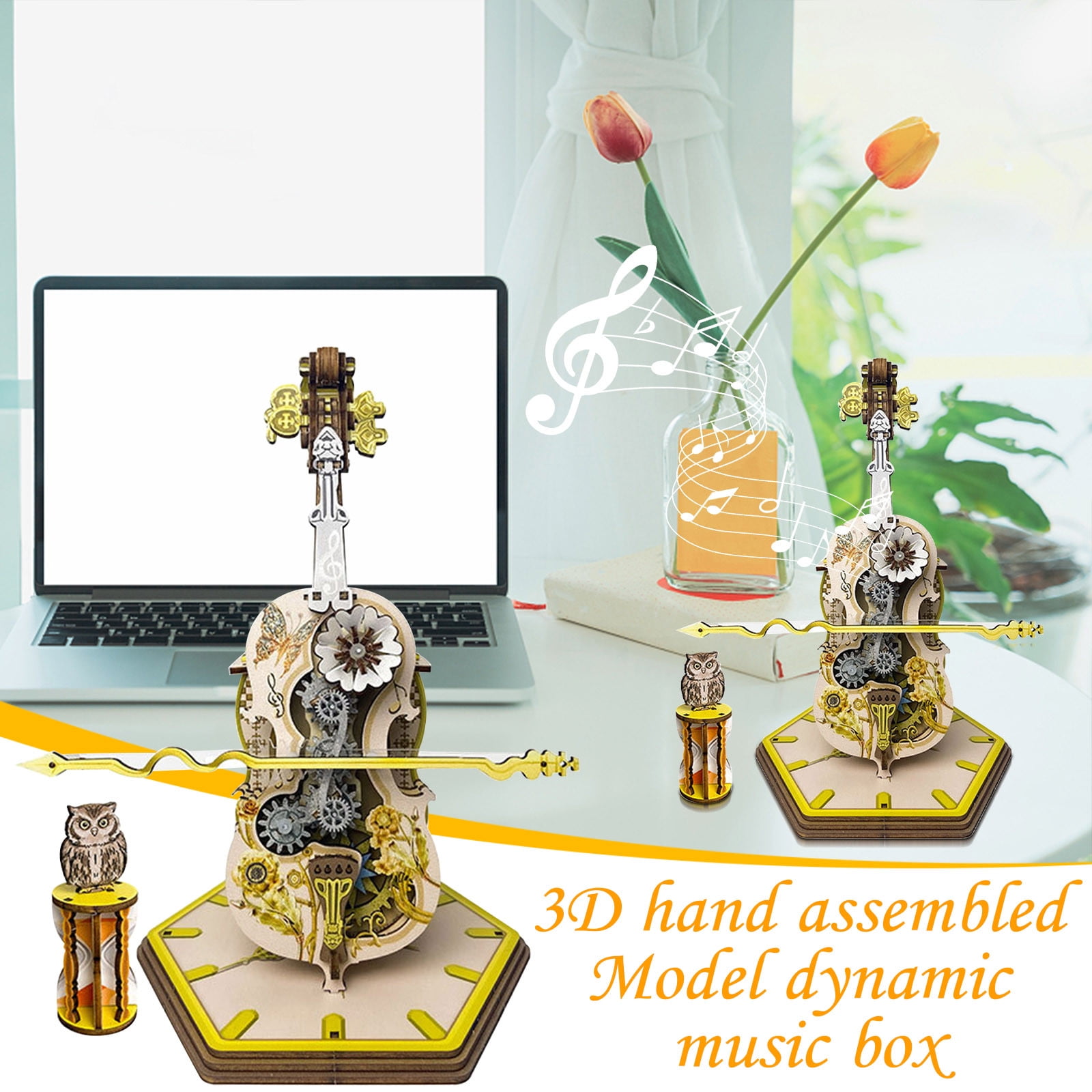 Home Decor Gnobogi Punk Puzzle 3 D Puzzle, Hand Assembled Model, Music ...