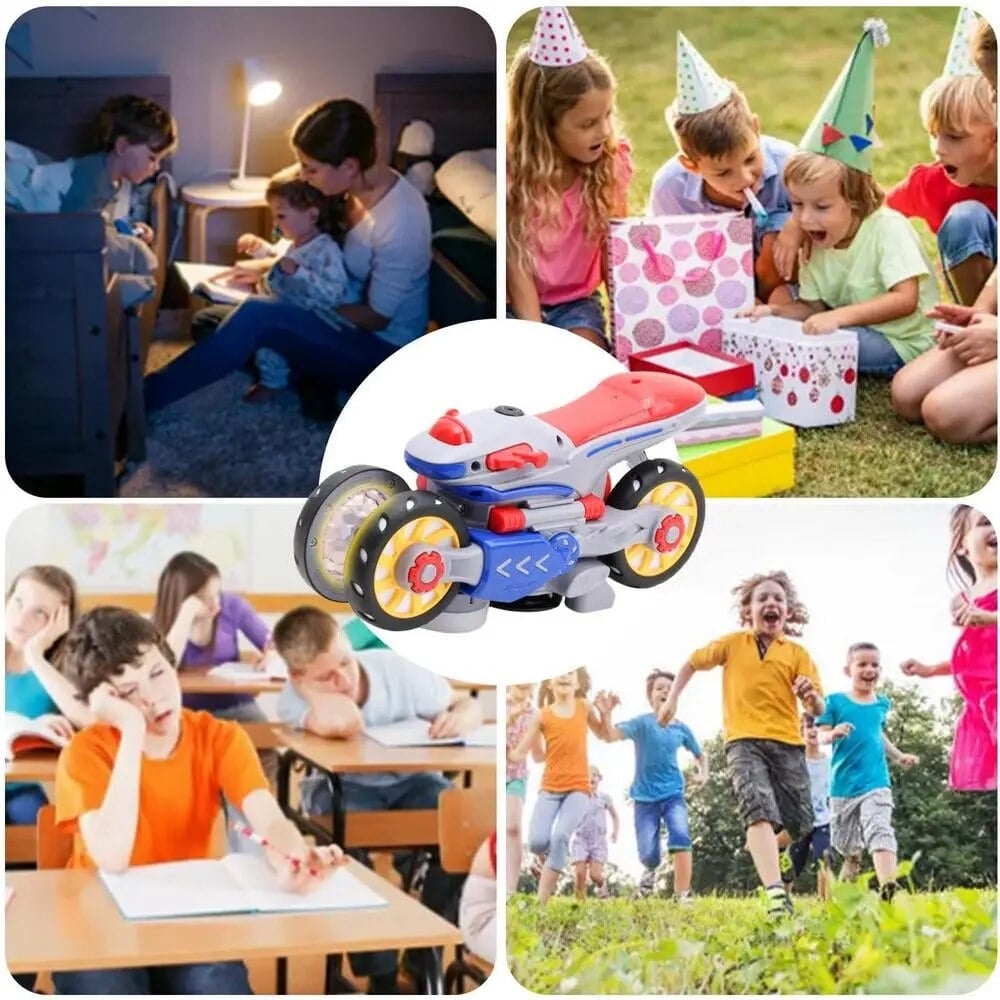 Home Decor Gnobogi Transforming Motorcycle Special Effects Rotating ...