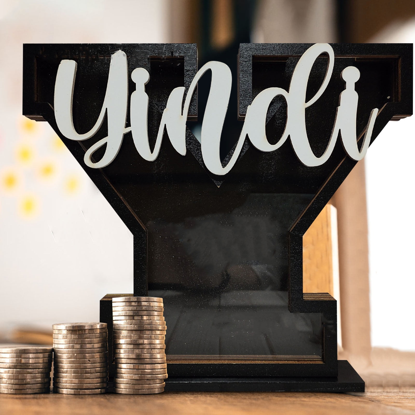 Home Decor Gnobogi Wooden Money Storage Tank Large, Colorful 26 Letter ...