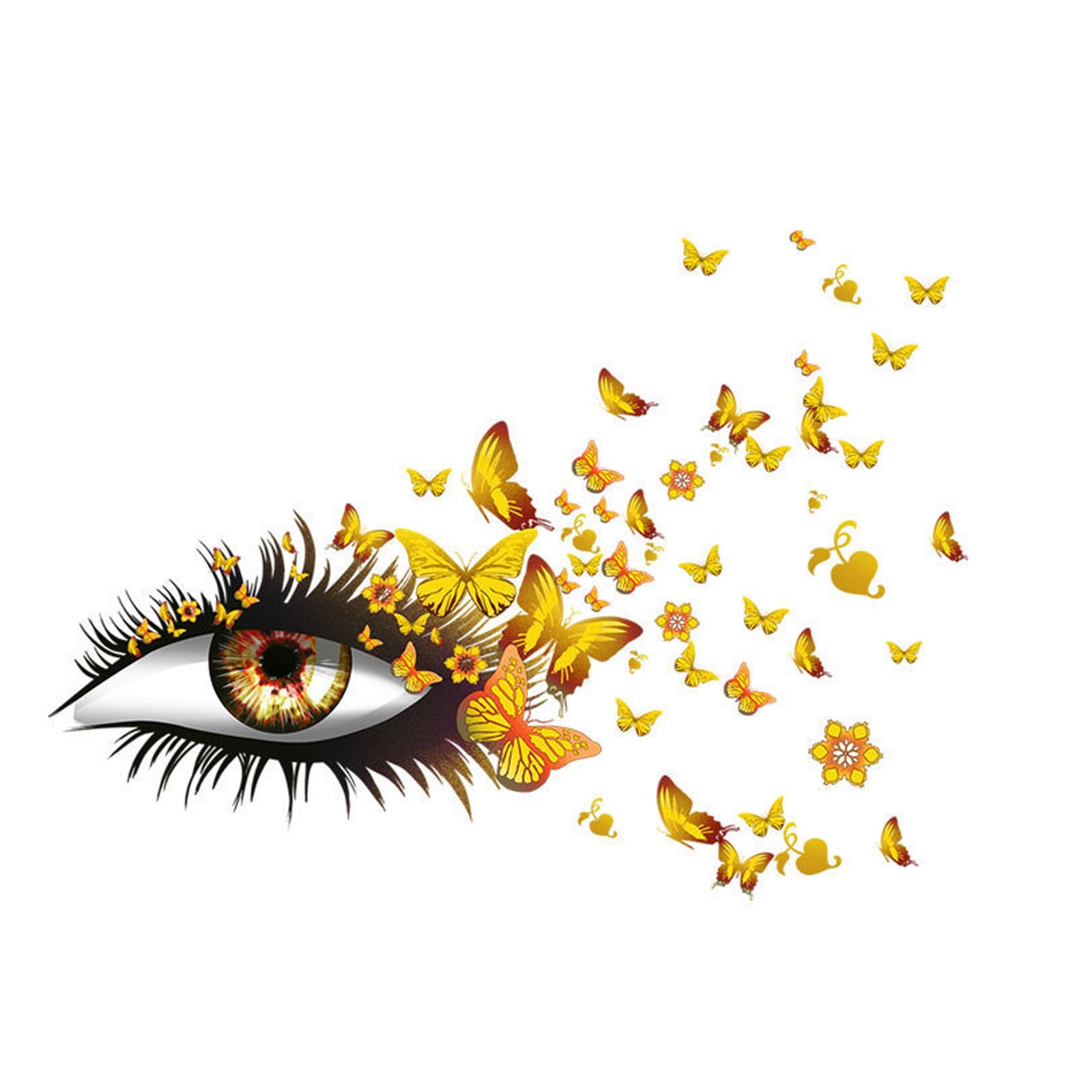 Home decor ZKCCNUK Beautiful Butterflies Wall Art Long Eyelashes Eye ...