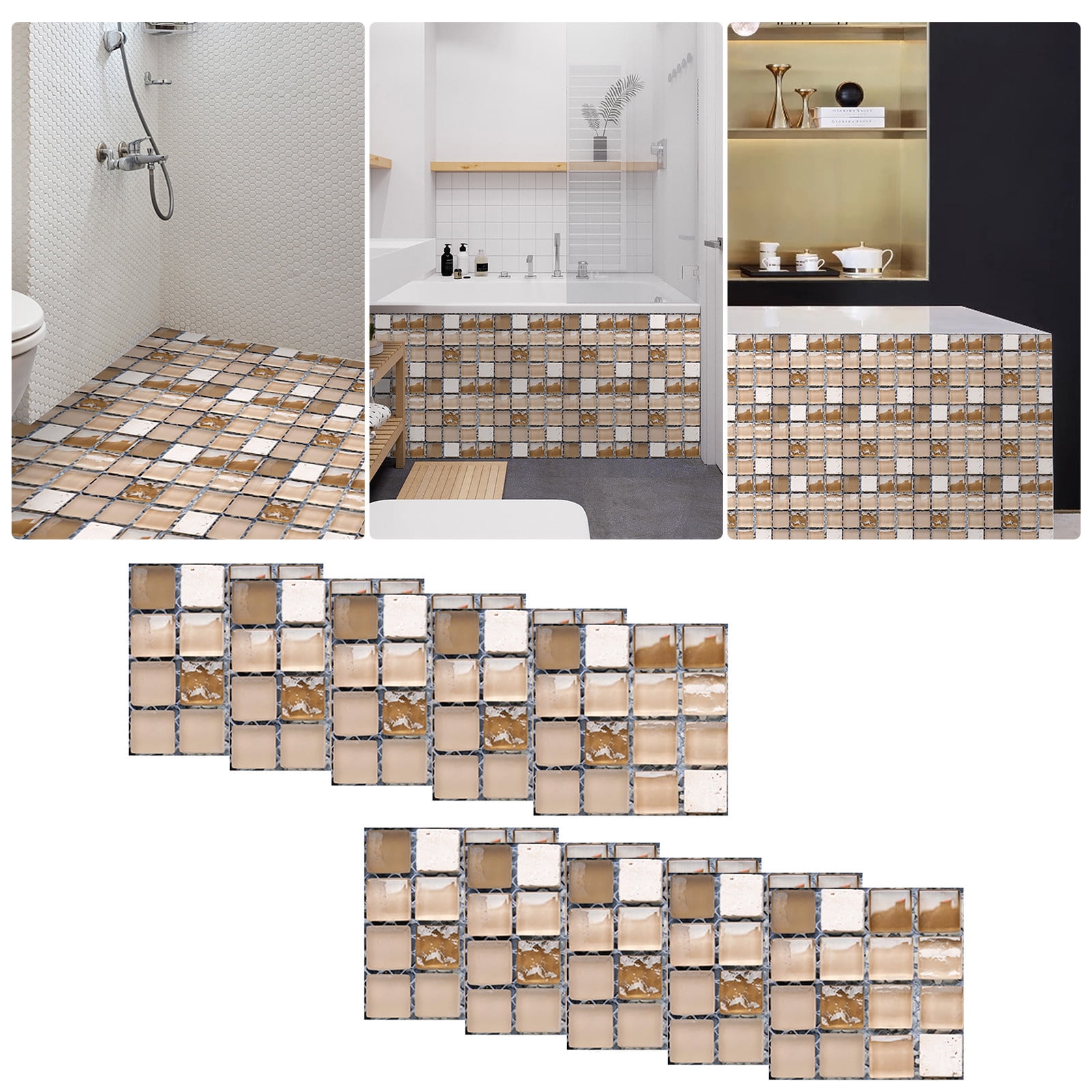 Home decor ZKCCNUK Crystal Tile Stickers DIY Self-Adhesive Wall ...