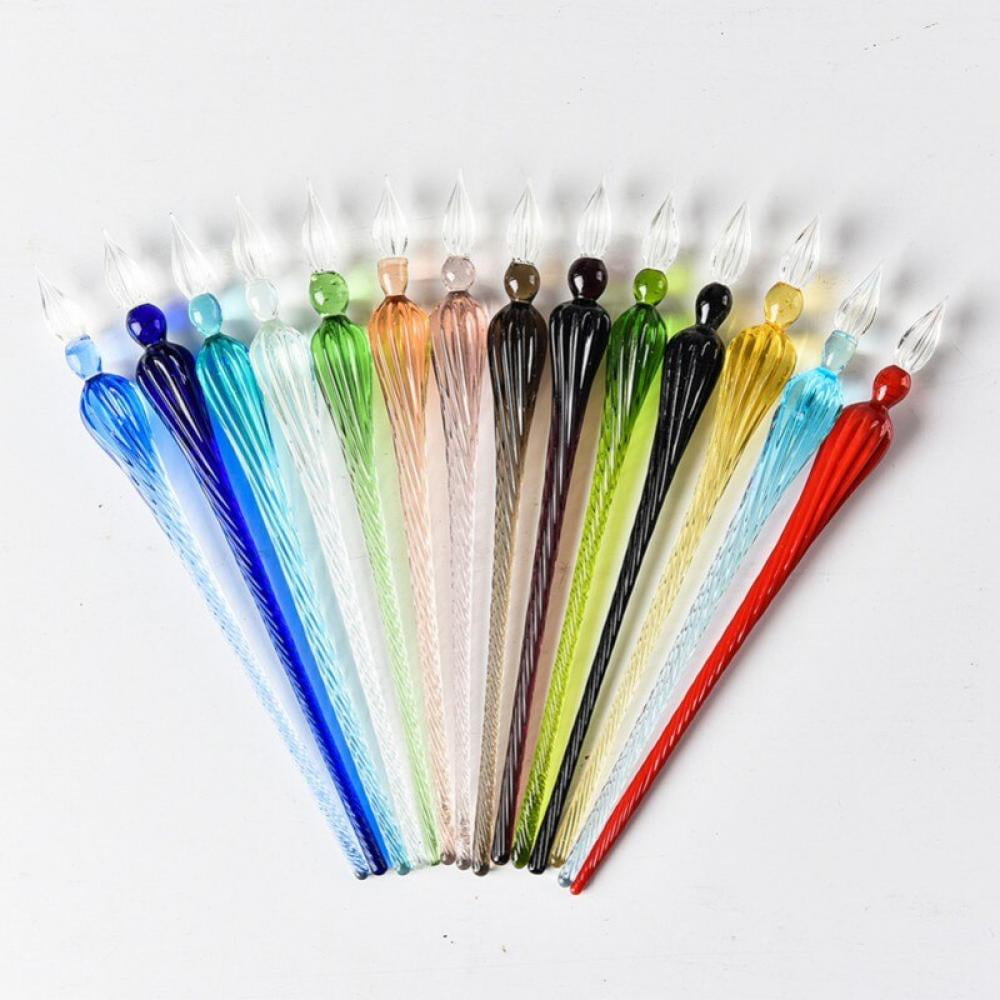 Home decoration Handmade Crystal Glass Dip Pen Glass Signature Pen ...