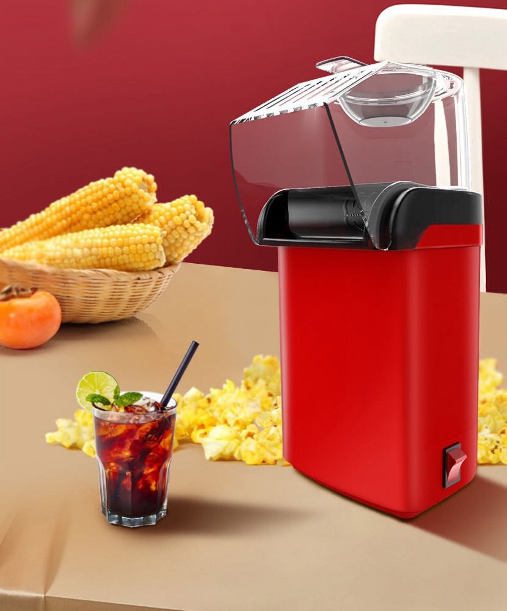 Home electric popcorn maker with measuring cup for portioning kernels ...