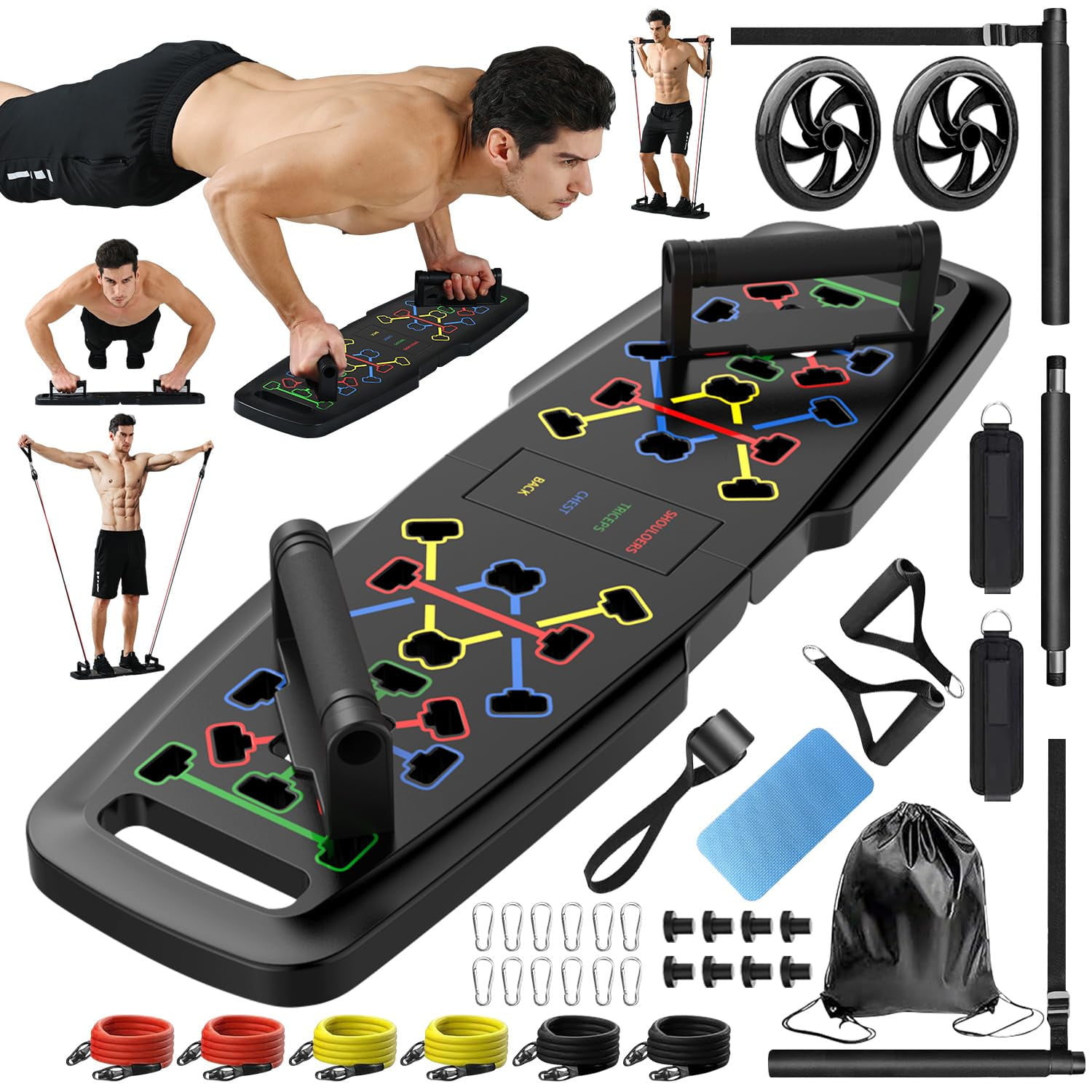 Home gym, portable exercise equipment, Pilates bar and 20 fitness ...