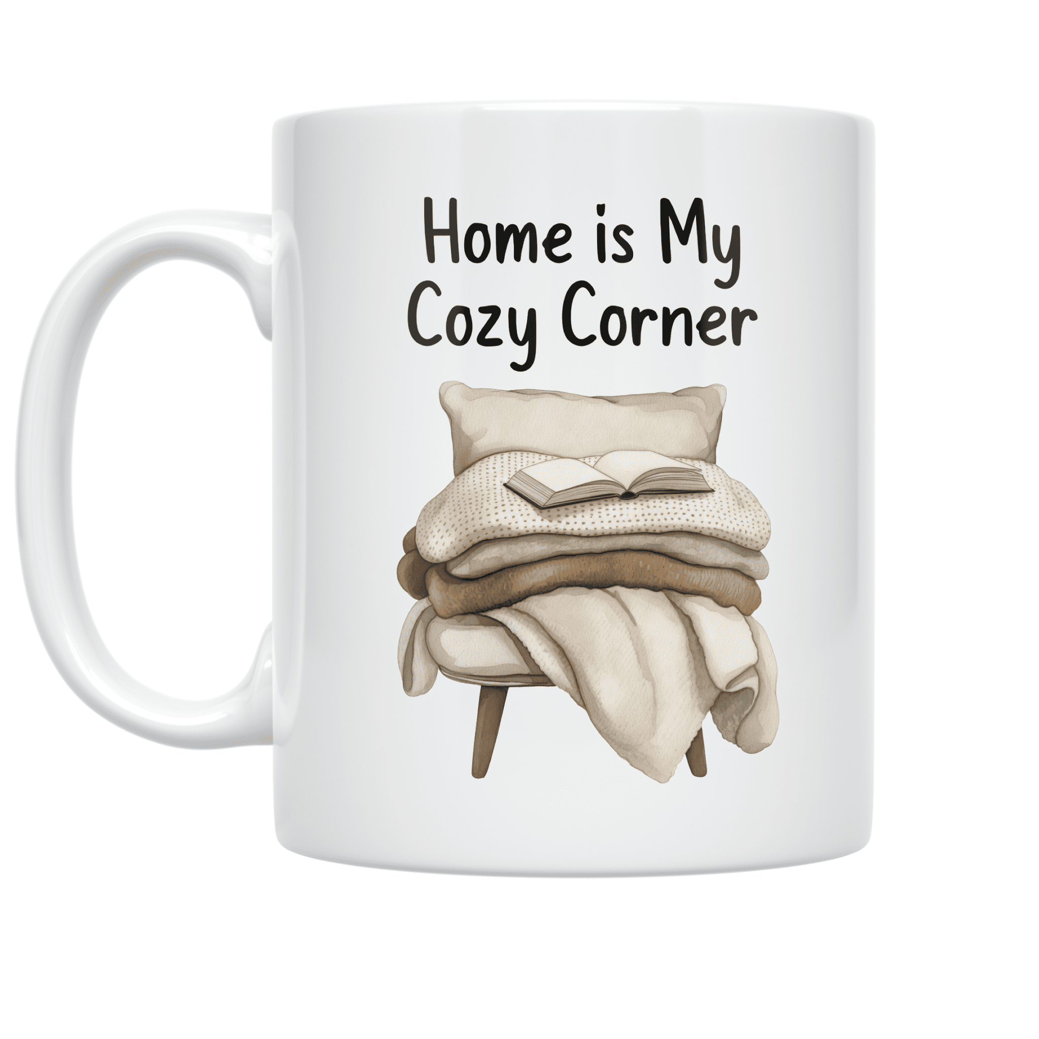 Home is My Cozy Corner - Book Lover - 11 oz Ceramic Coffee Mug ...