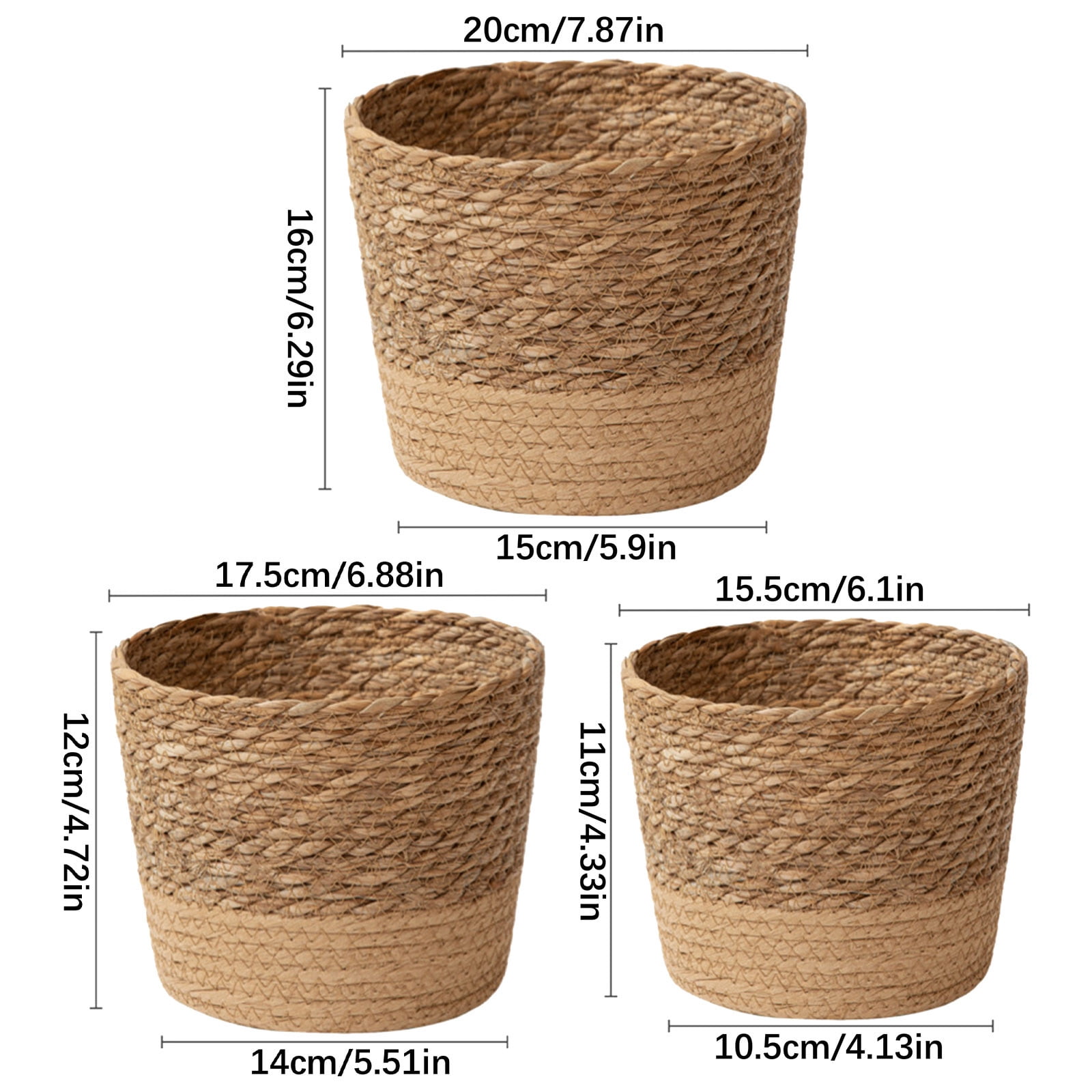 Home kitchen Supplies Clearance Plant Containers Hand Woven Basket ...
