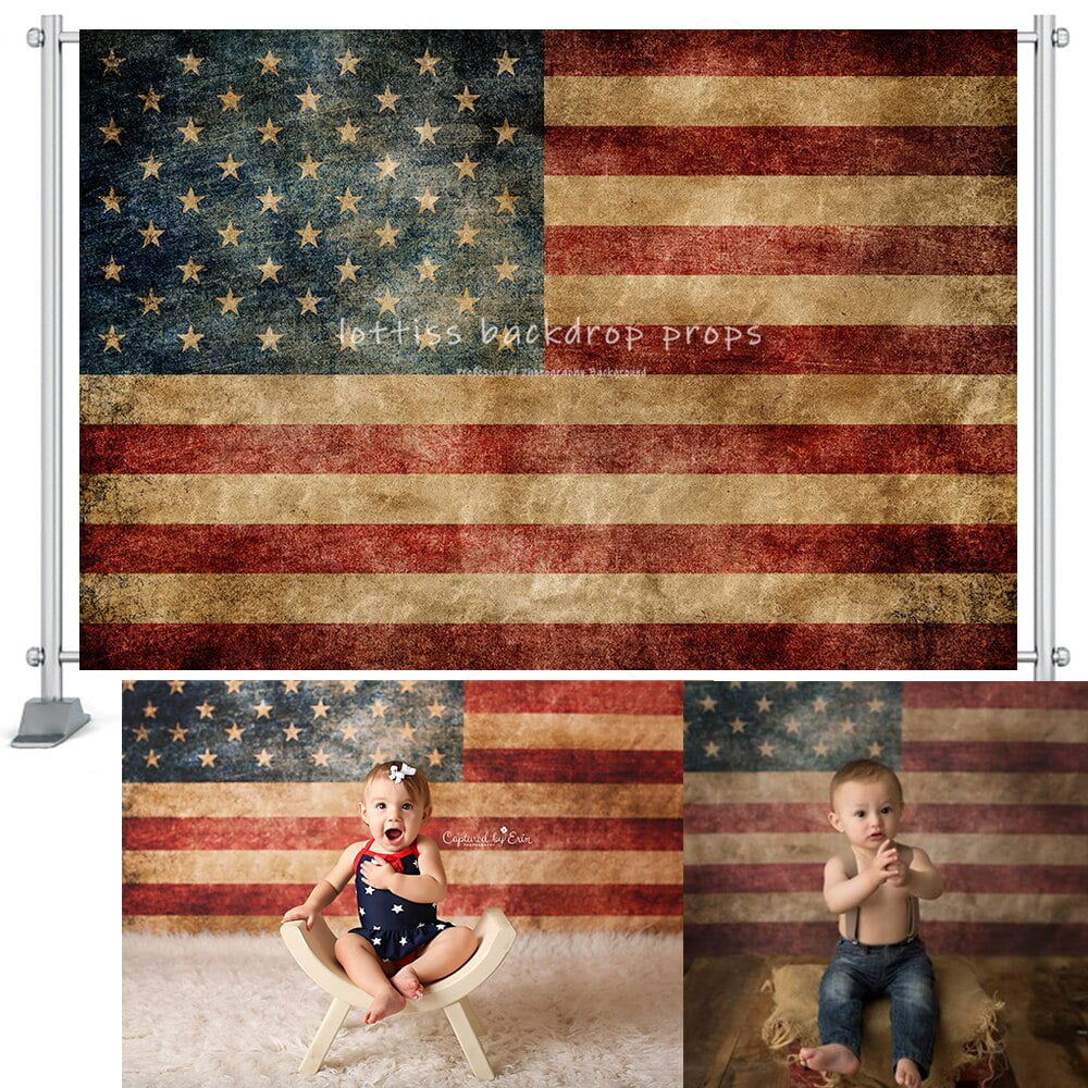 Home of the Brave Backdrops Kids Adult Portait Cake Smash Birthday ...