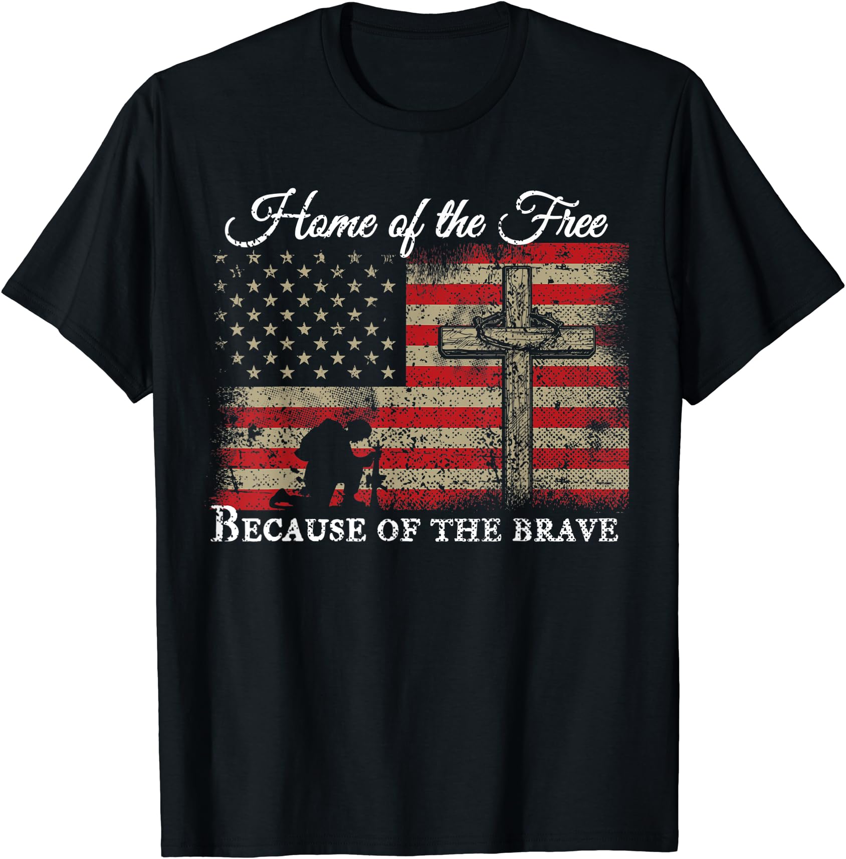 Home of the Free Because of the Brave Veteran T-Shirt Gift - Walmart.com