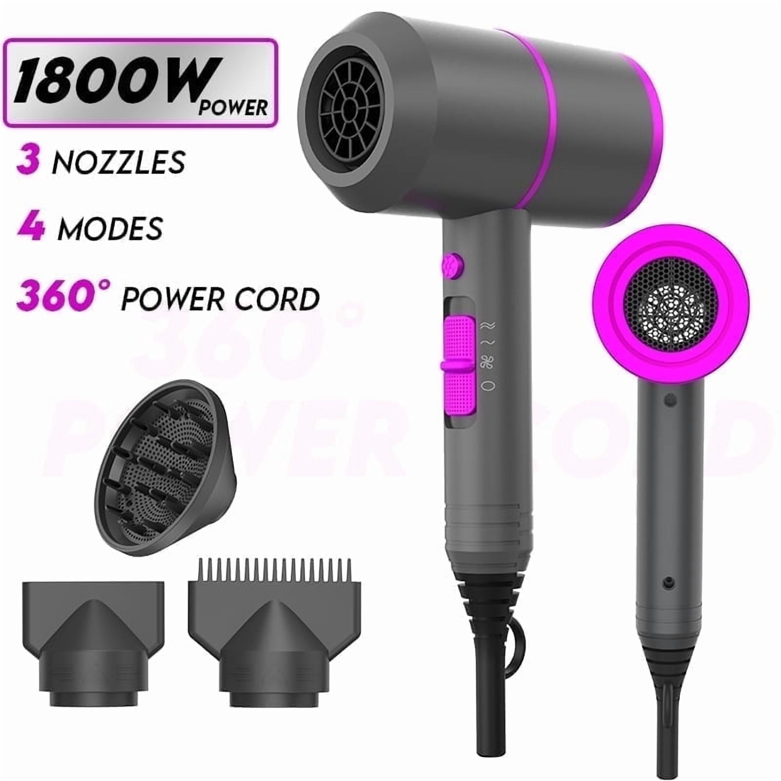 Hair Dryer-Fast Drying Ionic Blow Dryer-Updated 1800 W Low Noise ...