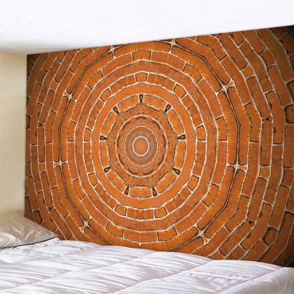 Home r Vintage Brick Wall Texture Pattern Tapestry Bohemian Mandala ...