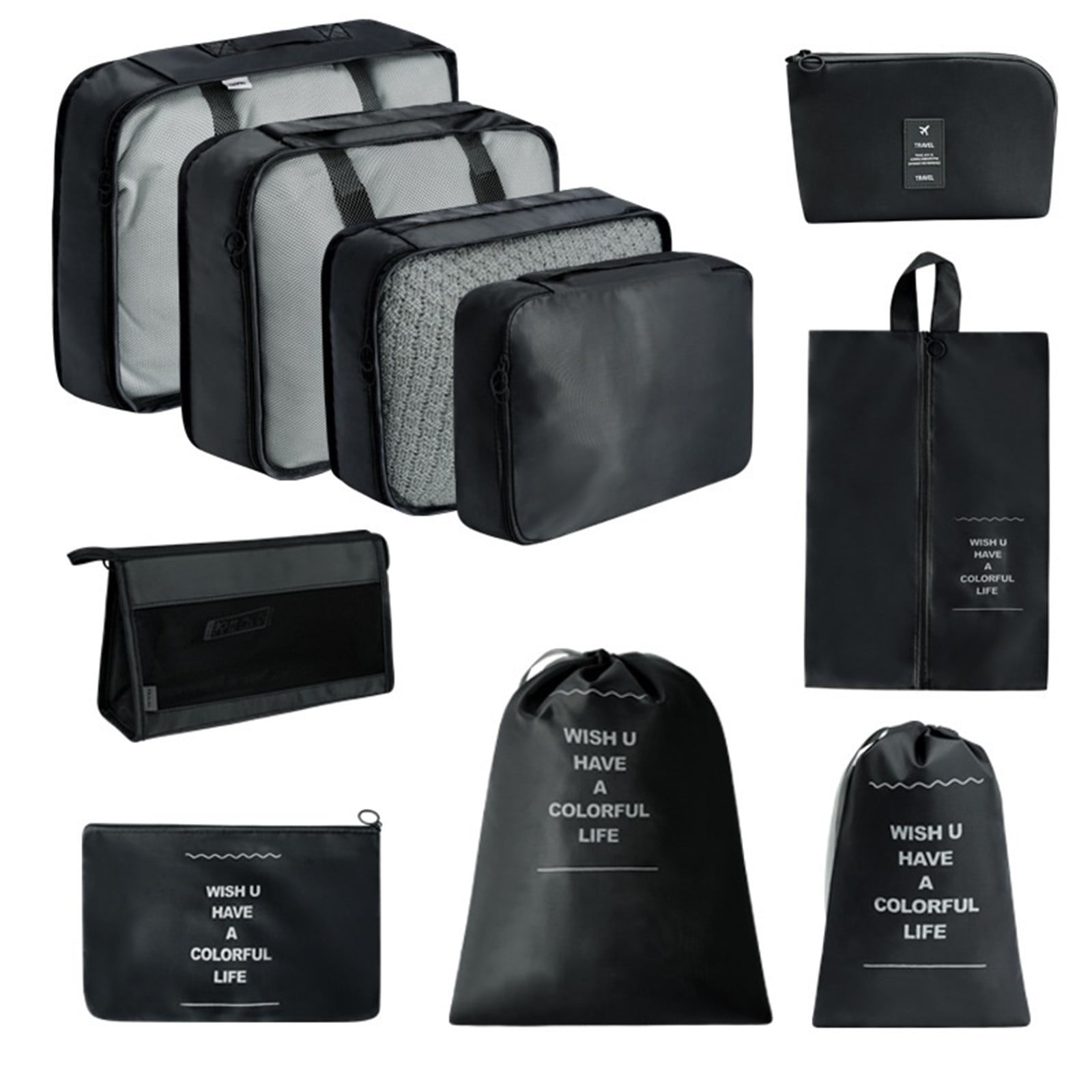 Home textile storage,10 Set Packing Cubes For Suitcases Packing Cubes ...