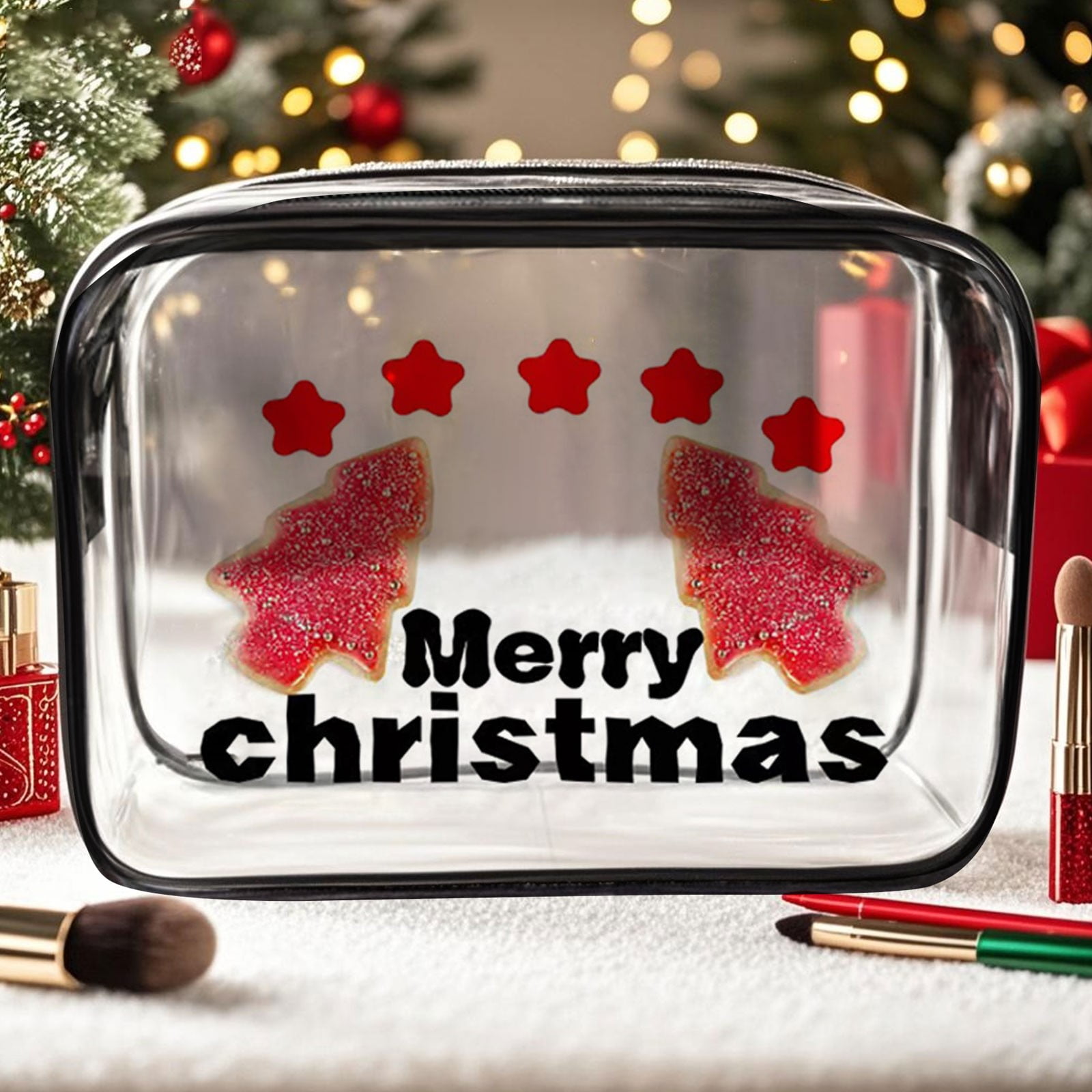Home textile storage,Christmas Makeup Bag Makeup Bag Transparent Wash ...