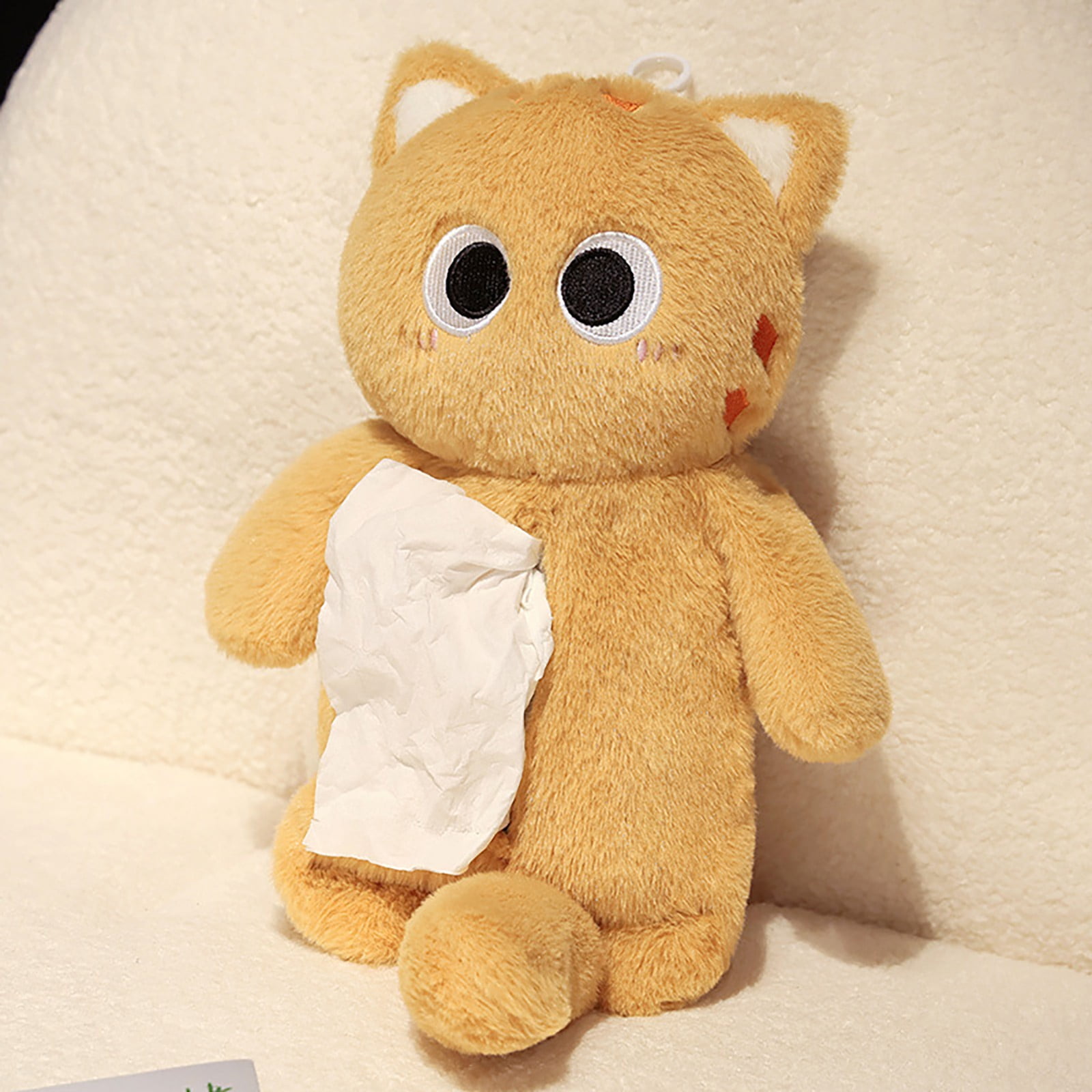 Home textile storage,Cute Cartoon Animal Cat Tissue Box Cover Plush ...