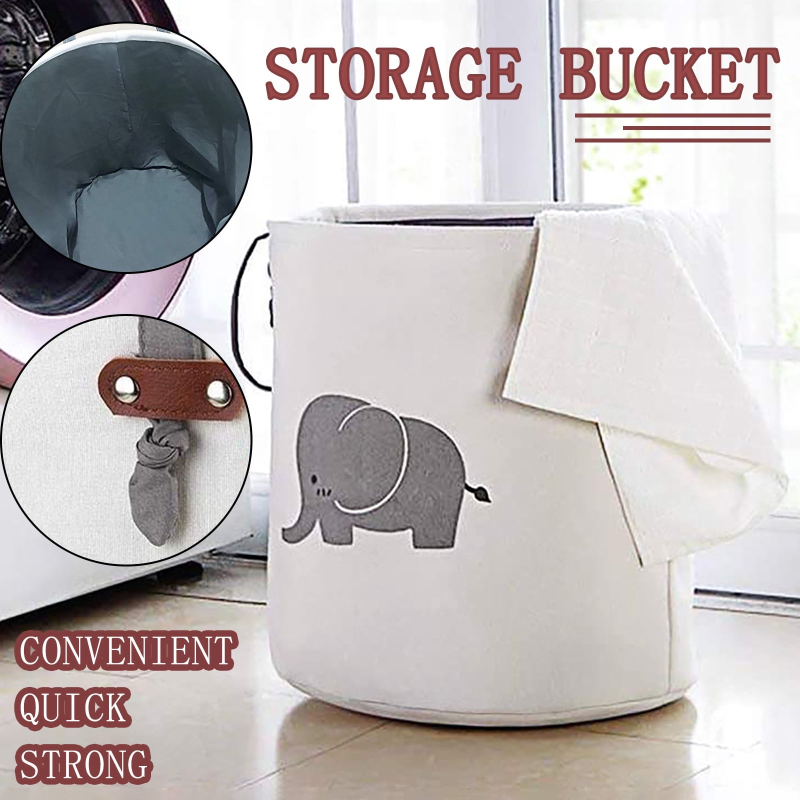 Home Textile Storage,Laundry Storage Handle Cotton Storage Basket with ...