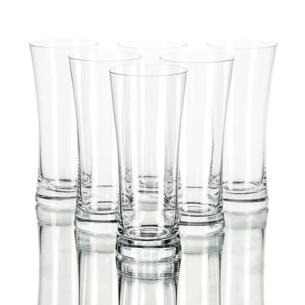 Home4U 05 L Clear Glass PointV Beer Glass Set of 6 - Walmart.com