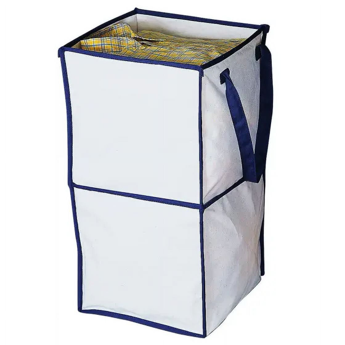 HomeBasix CIAEC14-3L Simple Spaces Double Deep Folding Storage Bin Tan ...