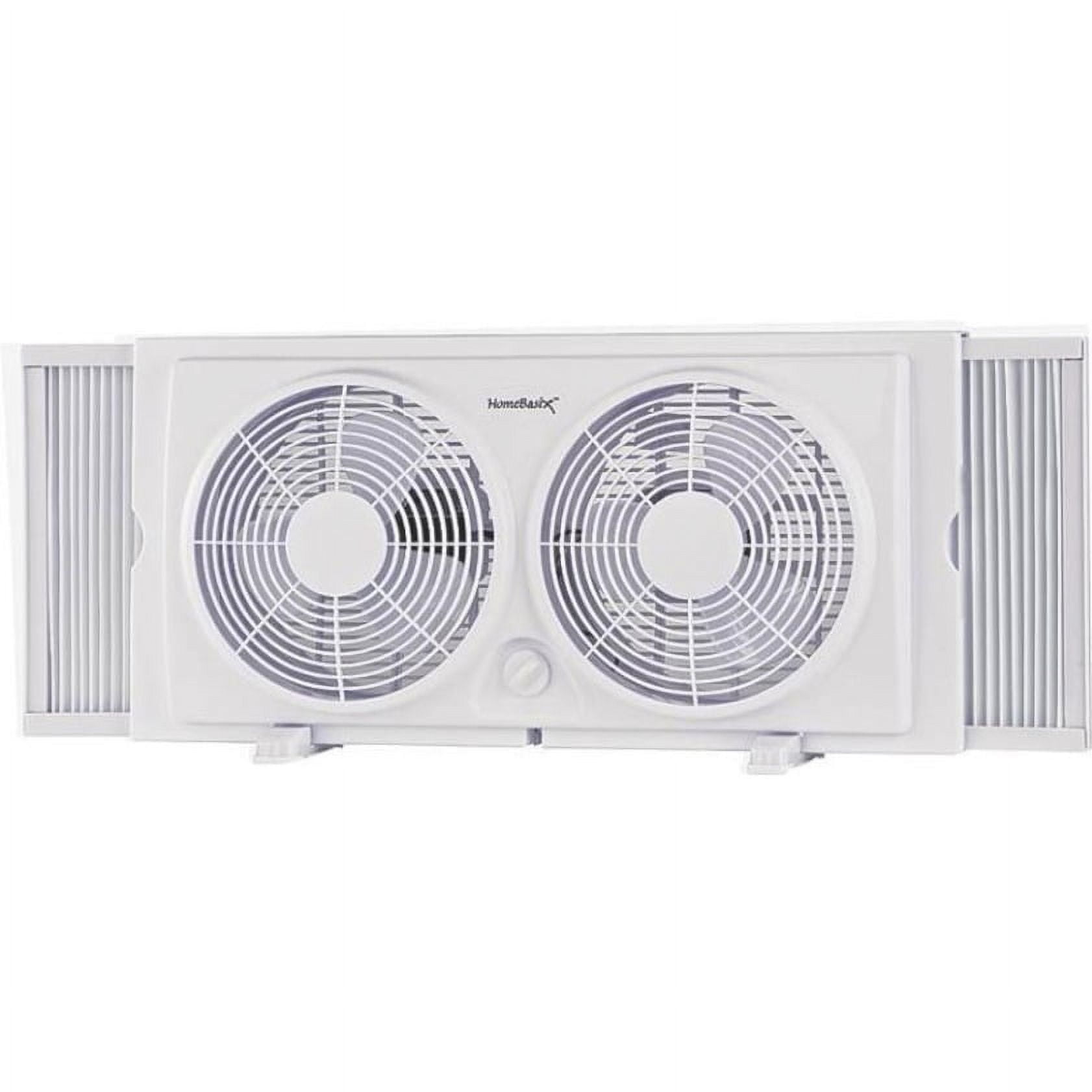 HomeBasix Fan Window Twin wht 2SP 7in - Walmart.com