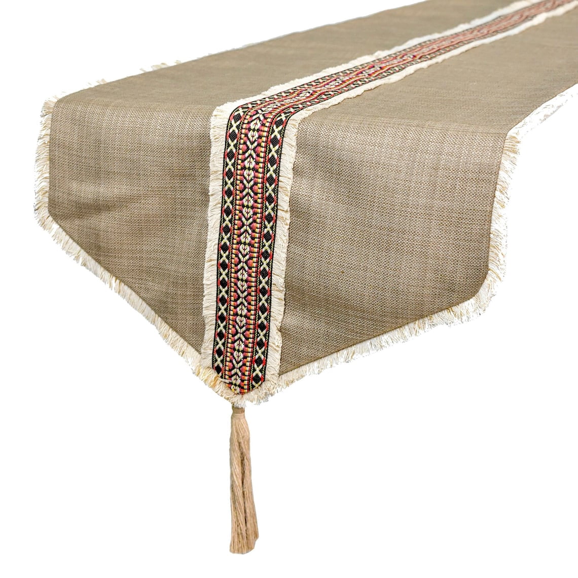 The HomeCentric Decorative Beige Table Runner Coffee Table Runner (14 x ...