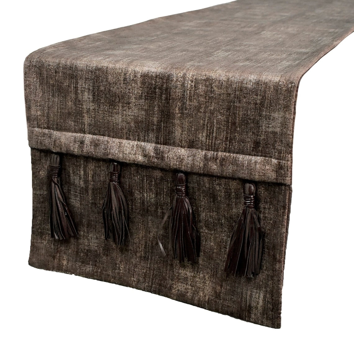 The HomeCentric Decorative Brown Table Runner 4 Seater Table Runner (14 ...