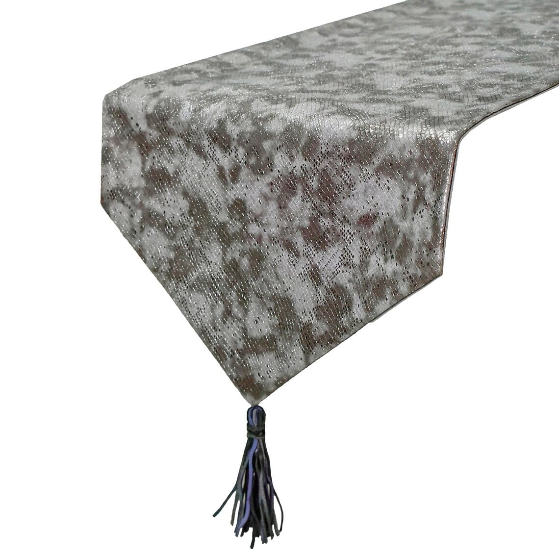The HomeCentric Decorative Grey & Silver Table Runner 4 - 6 Seater ...